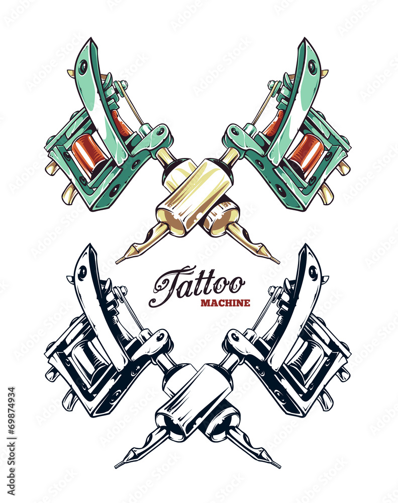 Tattoo Machine Vector Stock Vector | Adobe Stock