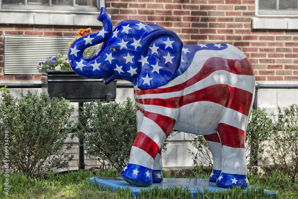 american flag elephant Stock Photo | Adobe Stock