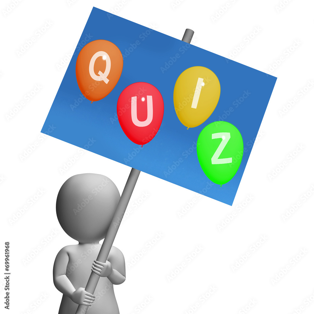 Quiz Sign Show Quizzing Asking and Testing Stock Illustration | Adobe Stock