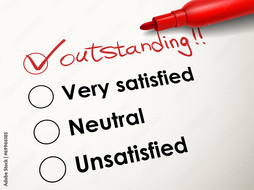 tick placed in outstanding check box with red pen Stock Vector | Adobe ...