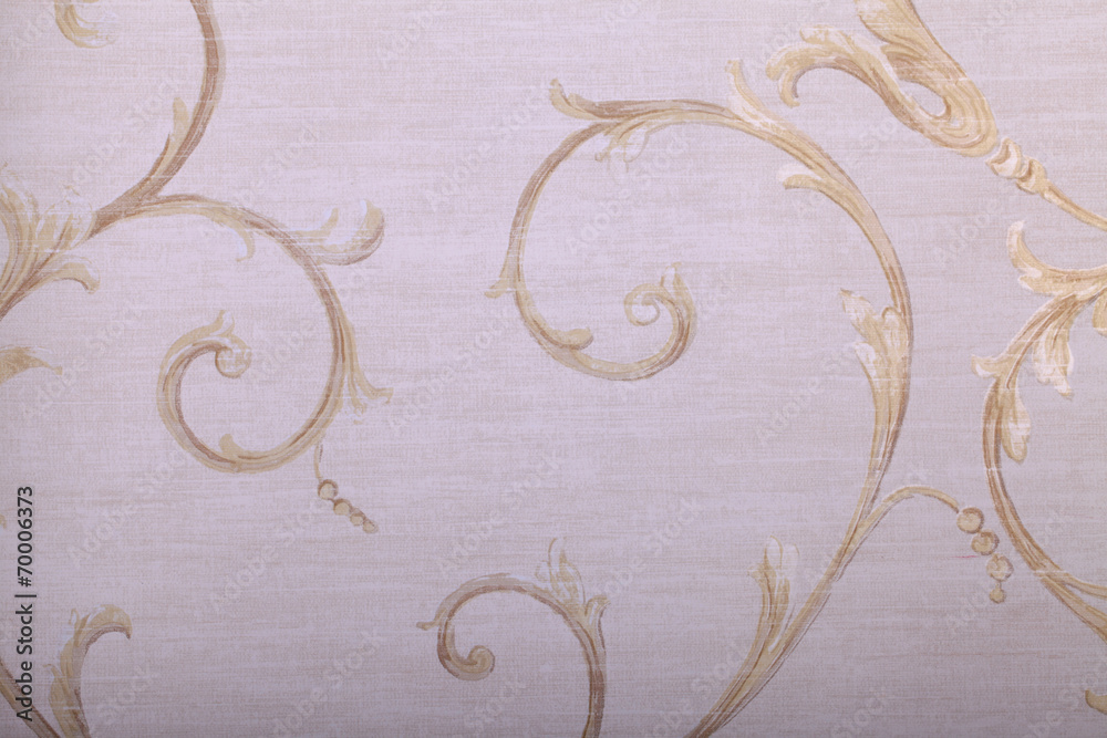 vintage beige wallpaper with victorian vignette pattern Stock Photo ...