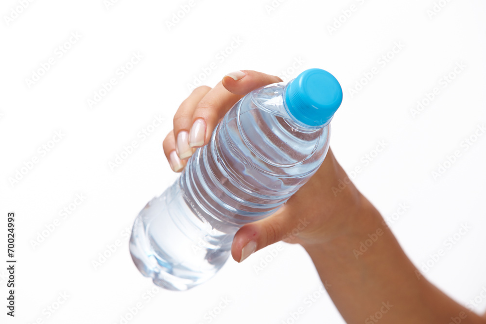 woman hand with bottle of water Stock Photo | Adobe Stock