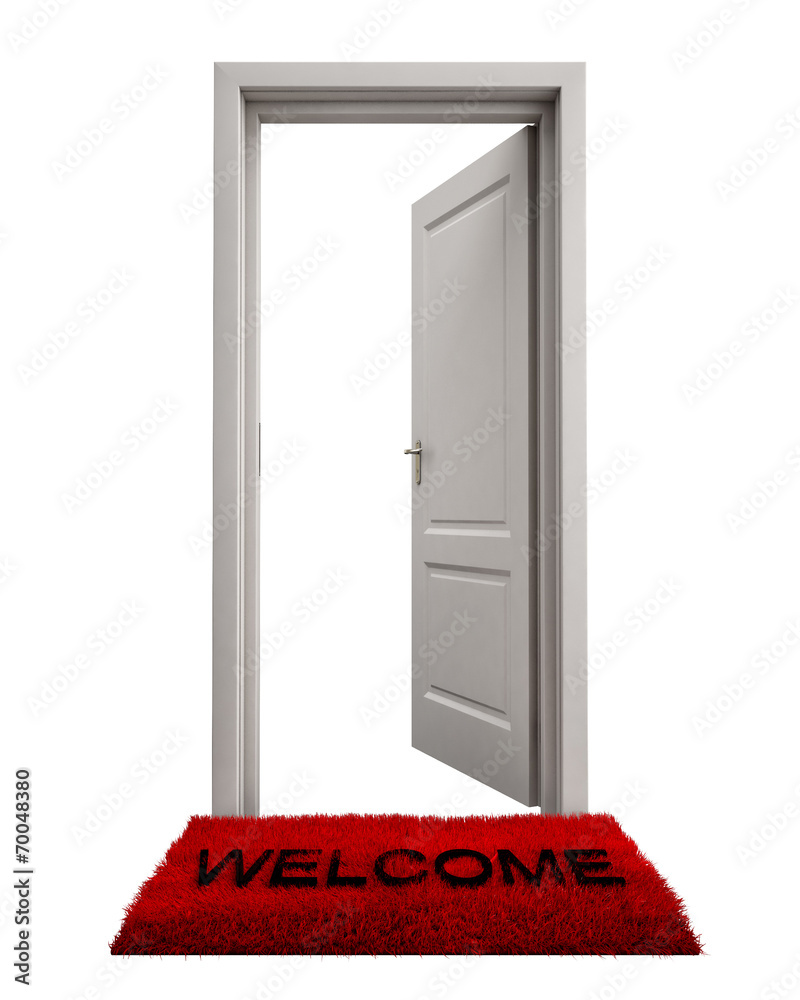 Open Door Welcome Mat
