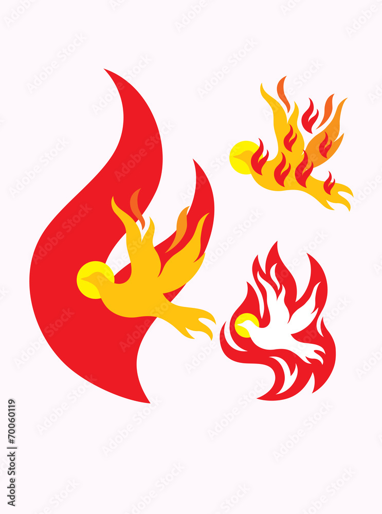 Holy spirit of fire, art vector design Stock Vector | Adobe Stock