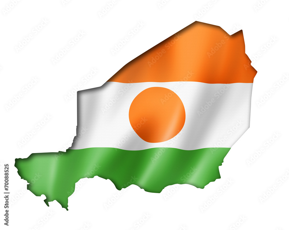 Niger Flag Map