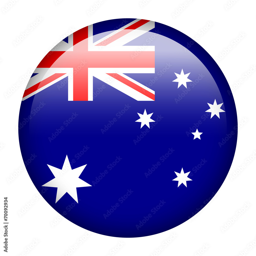 Australia flag button Stock 벡터 | Adobe Stock
