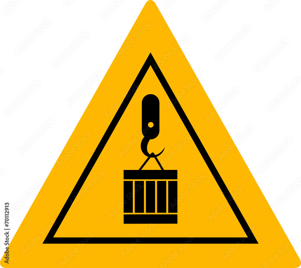 suspended load sign Stock Vector | Adobe Stock
