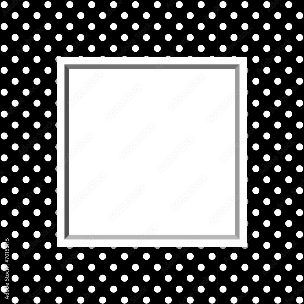Black and White Polka Dot Background with Frame Stock Illustration ...
