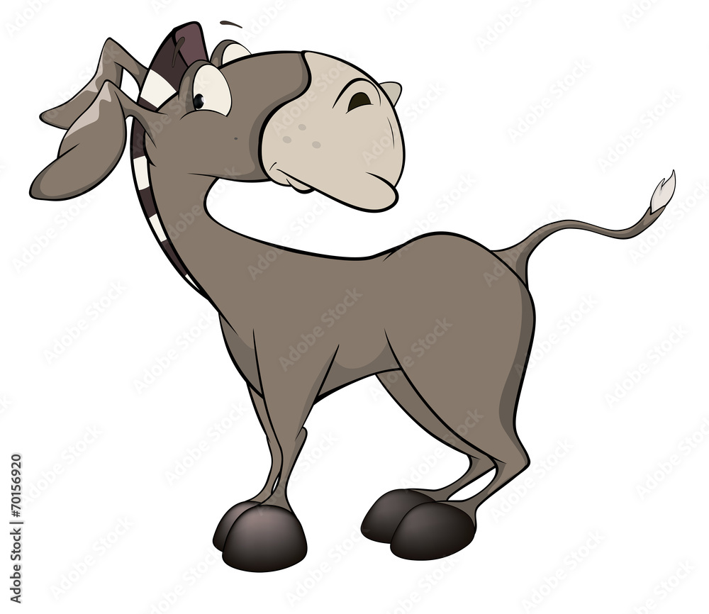 The little burro. Cartoon Stock Vector | Adobe Stock
