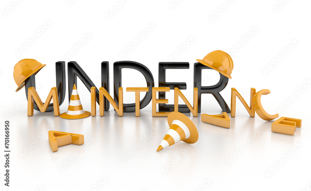 under maintenance 3d concept Stock Illustration | Adobe Stock