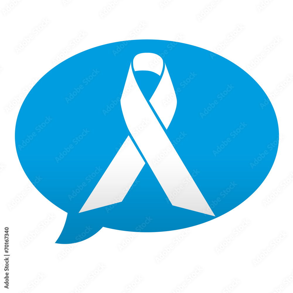 Etiqueta Tipo App Azul Comentario Simbolo Lazo Solidario Stock