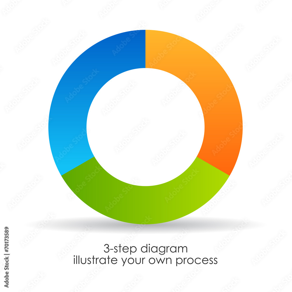 3 step process diagram Stock Vector | Adobe Stock