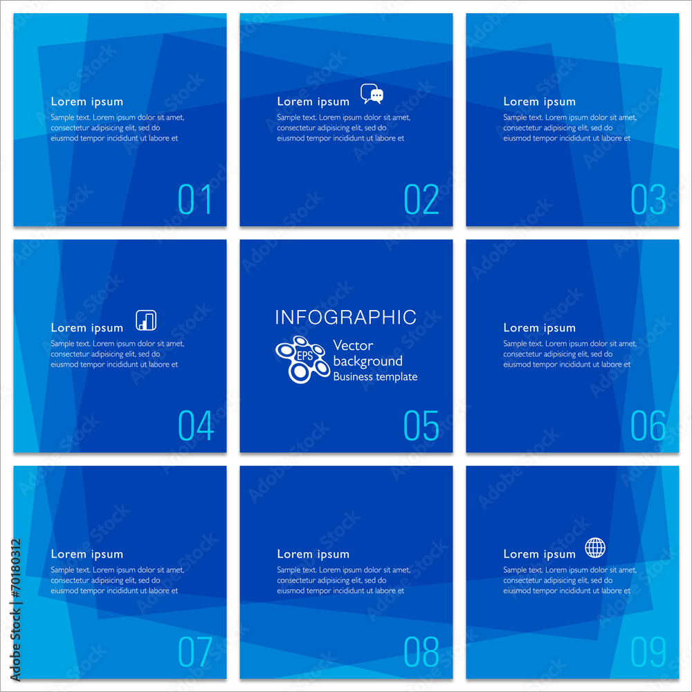 Infographics Web Banner & Grid Design Stock Vector | Adobe Stock