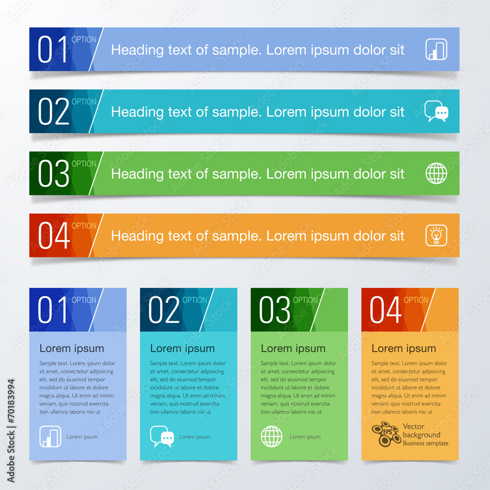 Infographics Web Banner & Label Design Stock Vector | Adobe Stock