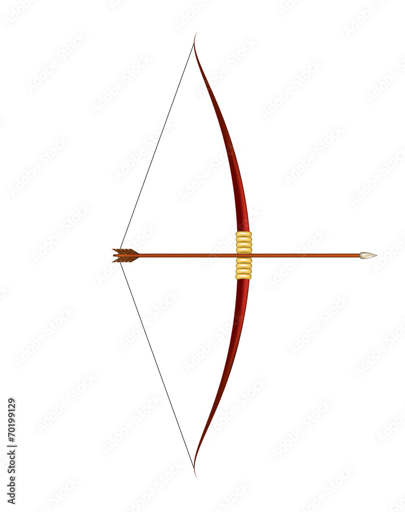 Red bow and arrow Stock Vector | Adobe Stock