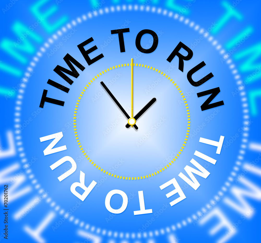 Time To Run Shows Under Pressure And Busy ilustración de Stock | Adobe ...