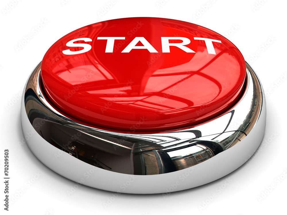 Red start button concept Stock Illustration | Adobe Stock