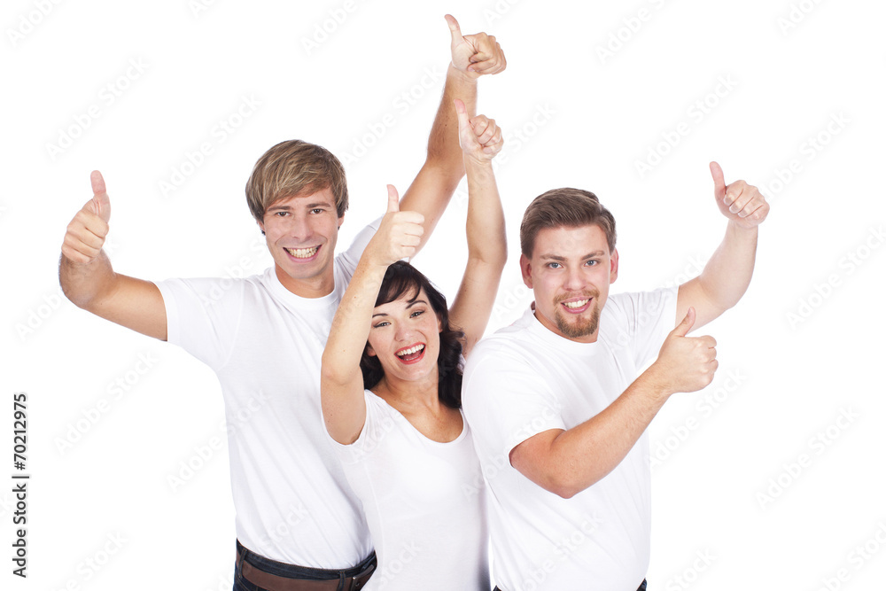 Kleine Gruppe mit Daumen hoch Stock Photo | Adobe Stock