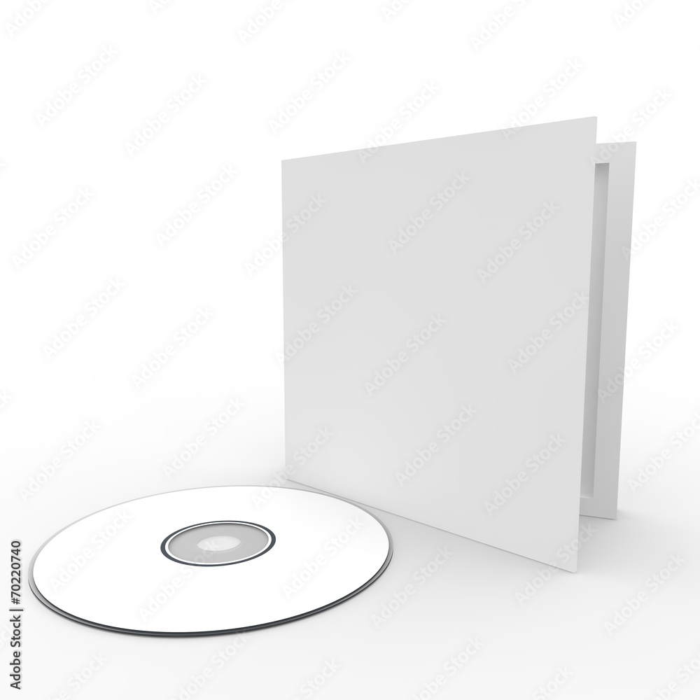 Blank white form - a disc in a box Stock Illustration | Adobe Stock