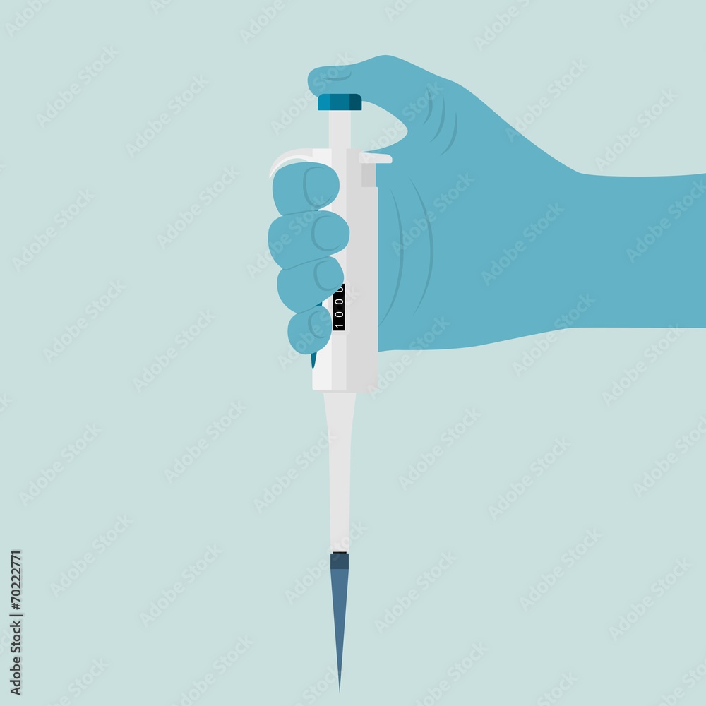 hand with pipette Stock Vector | Adobe Stock