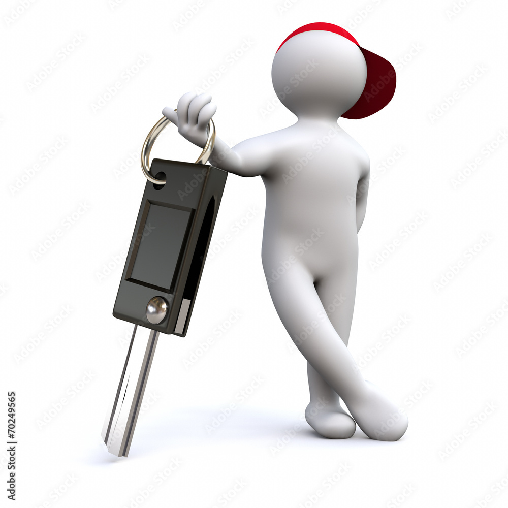 3D Man car keys Stock Illustration | Adobe Stock