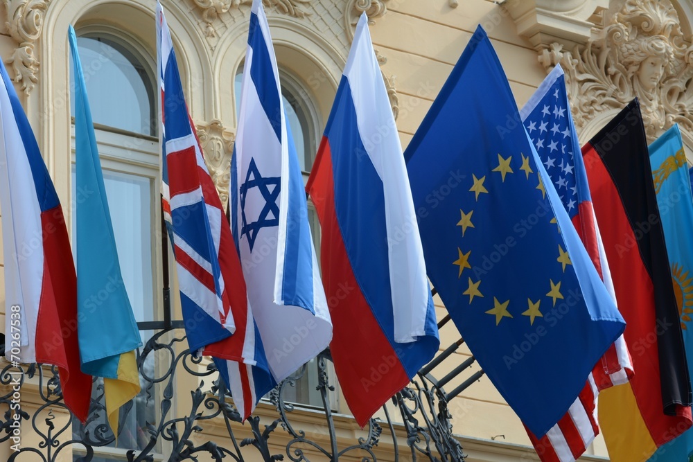 Flags of different countries of the world. National flags of different ...