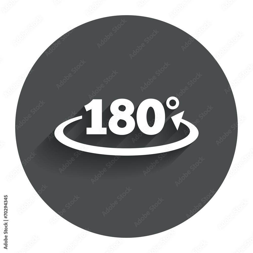 Angle 180 degrees sign icon. Geometry math symbol Stock Vector | Adobe ...