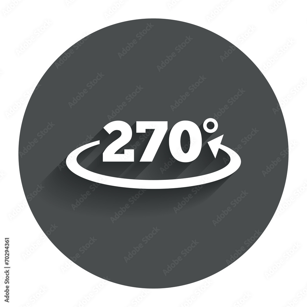 Angle 270 degrees sign icon. Geometry math symbol Stock Vector | Adobe ...