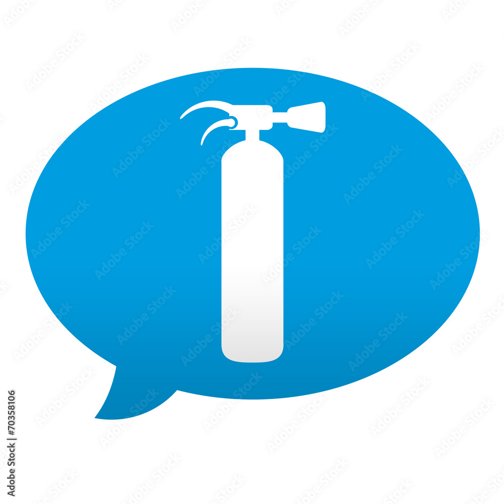Etiqueta tipo app azul comentario simbolo extintor Stock Illustration ...
