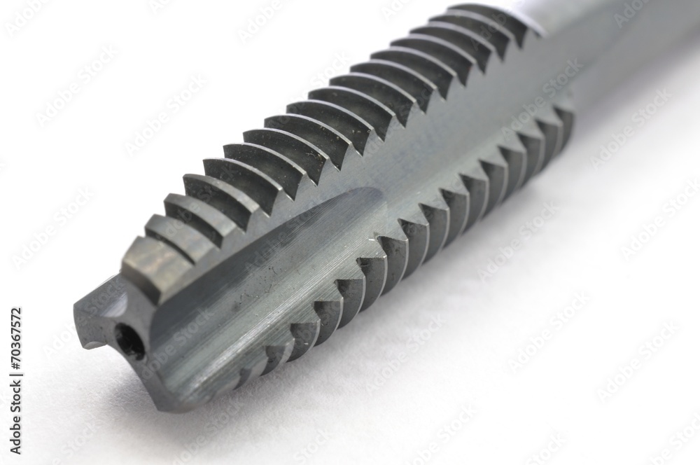 Gewindebohrer im Detail Stock-Foto | Adobe Stock