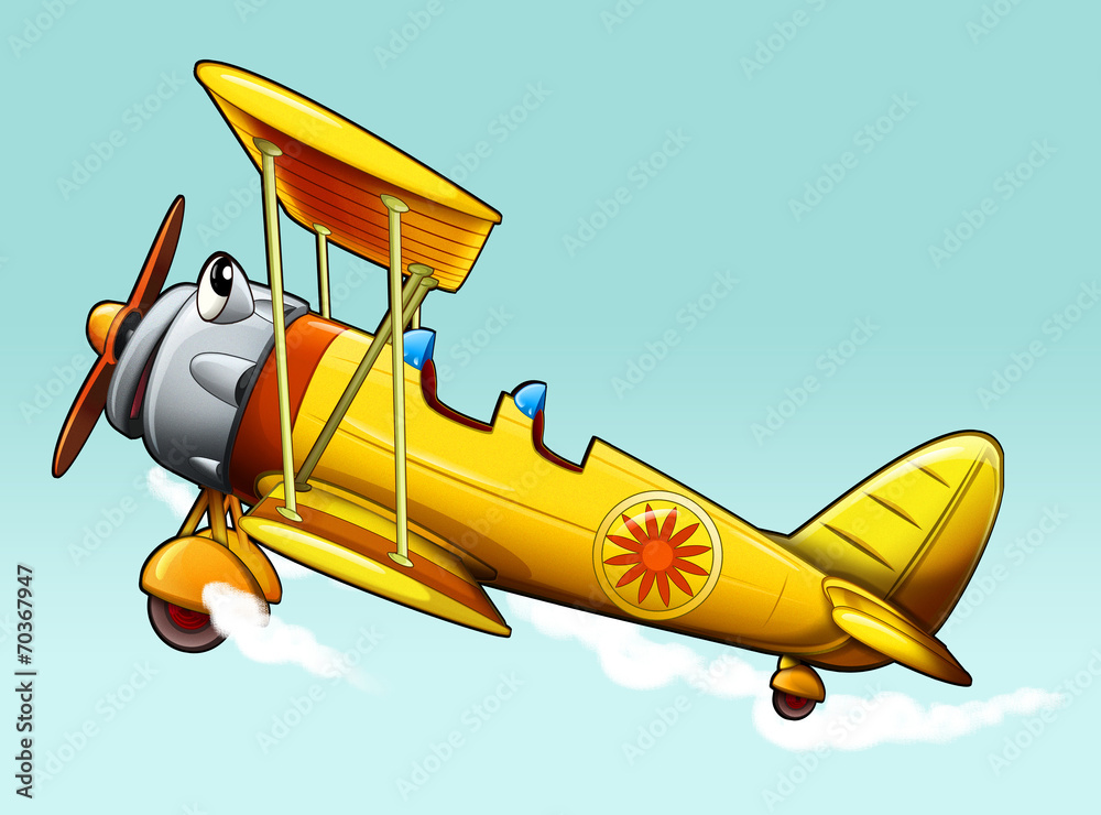 Cartoon plane - illustration for the children Stock Illustration ...