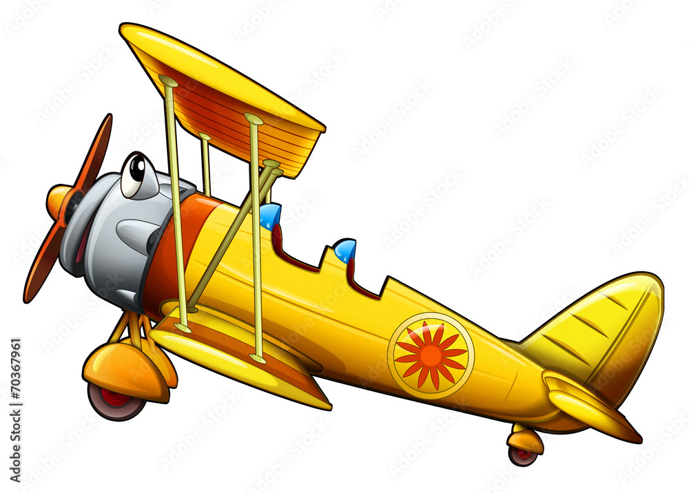 Cartoon plane - illustration for the children Stock Illustration ...