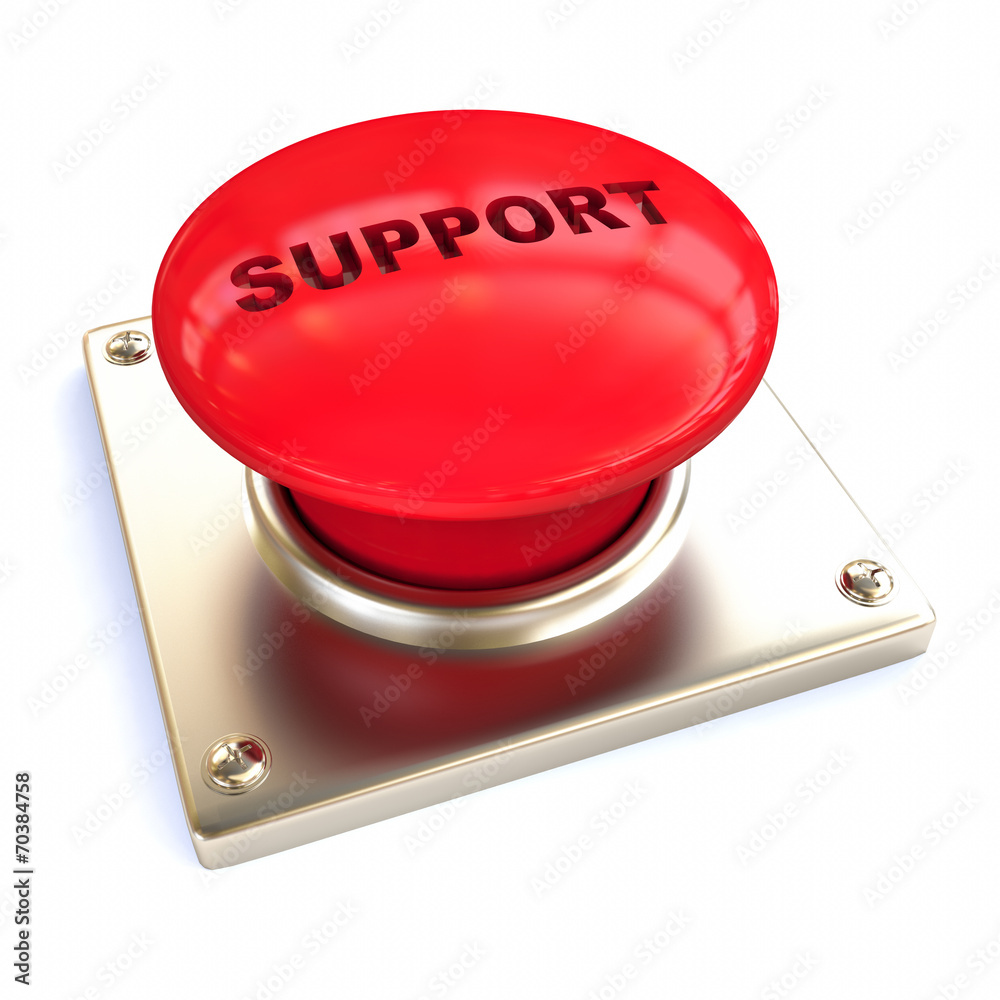 3D support button Stock-Illustration | Adobe Stock