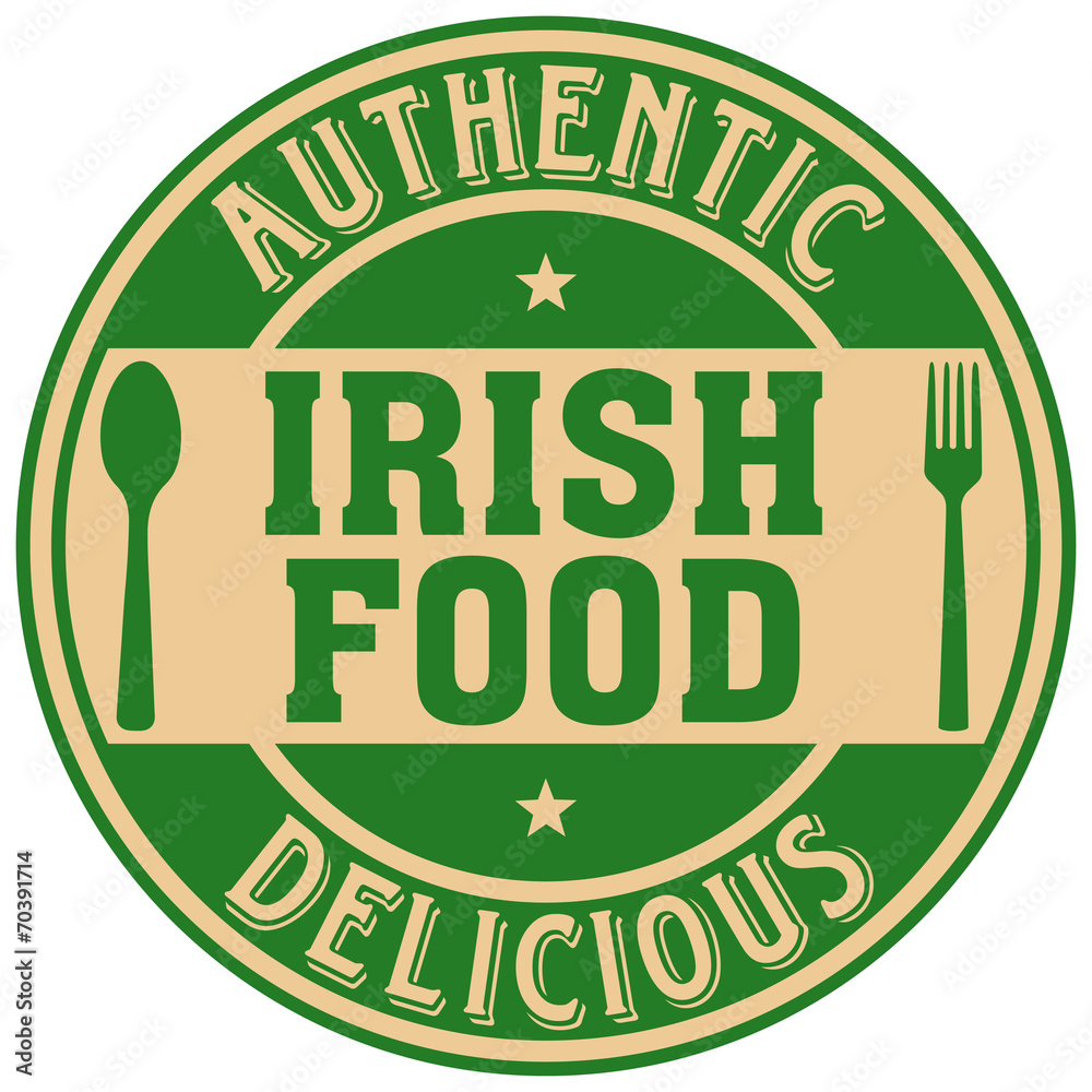 irish food label Stock Vector | Adobe Stock