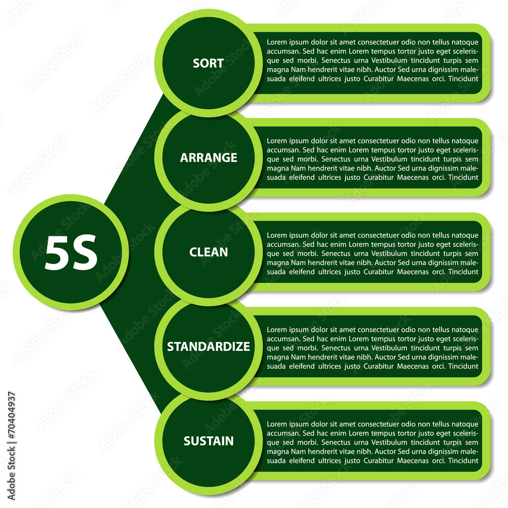 5S Strategy diagram - description in english Stock Vector | Adobe Stock