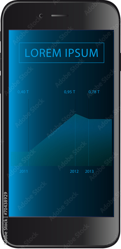 Smartphone vektor illustration black Stock Vector | Adobe Stock