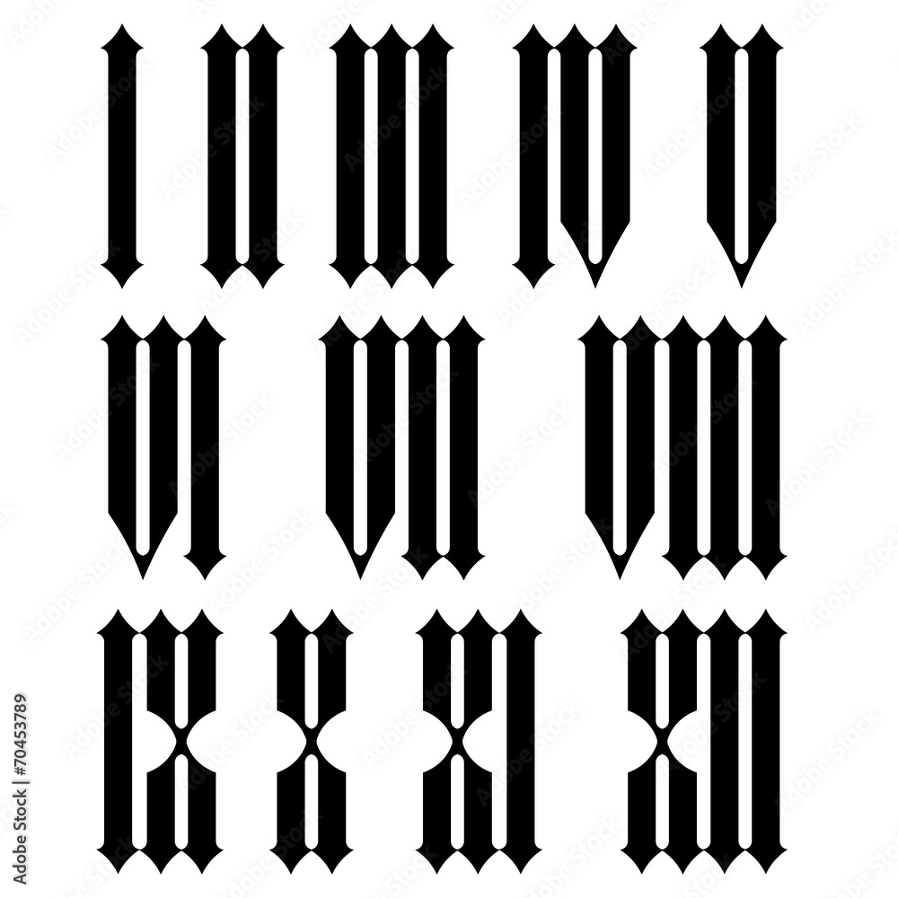 Roman numerals Stock Vector | Adobe Stock