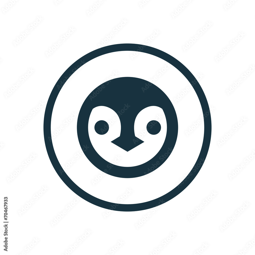 penguin circle background icon. Stock Vector | Adobe Stock