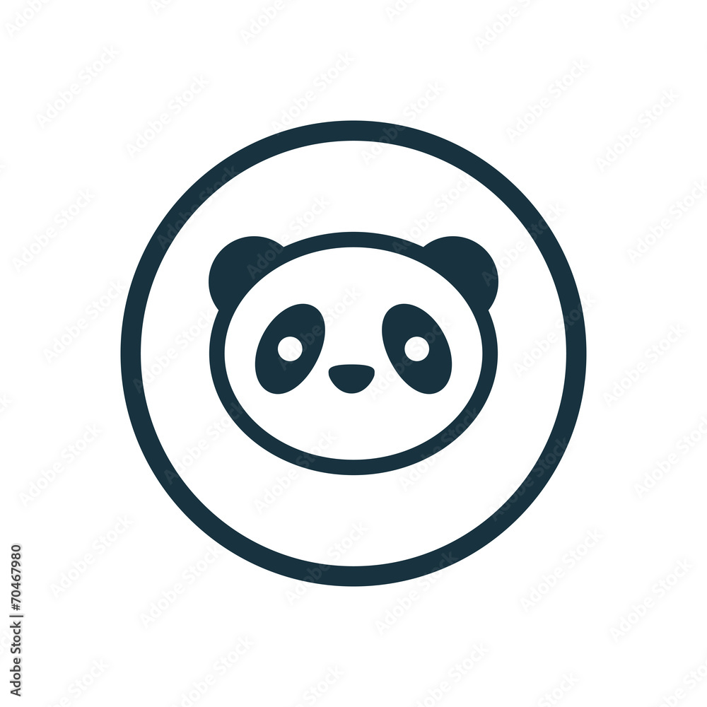 panda circle background icon. Stock Vector | Adobe Stock