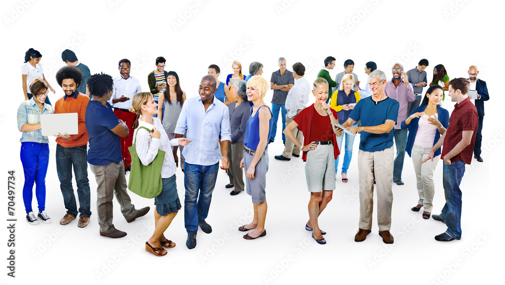 Multiethnic Group of People Isolated on White Stock Photo | Adobe Stock