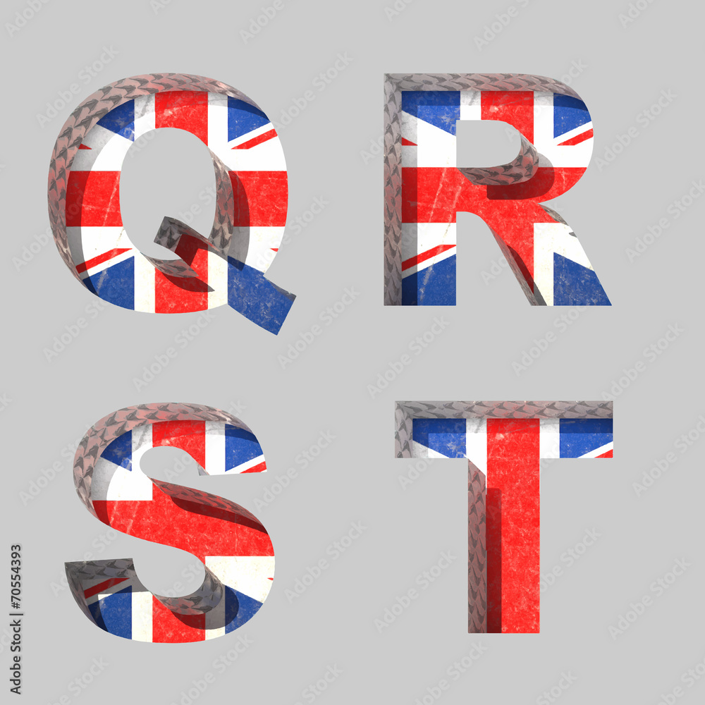 Vector Great Britain alphabet letters set Stock Vector | Adobe Stock