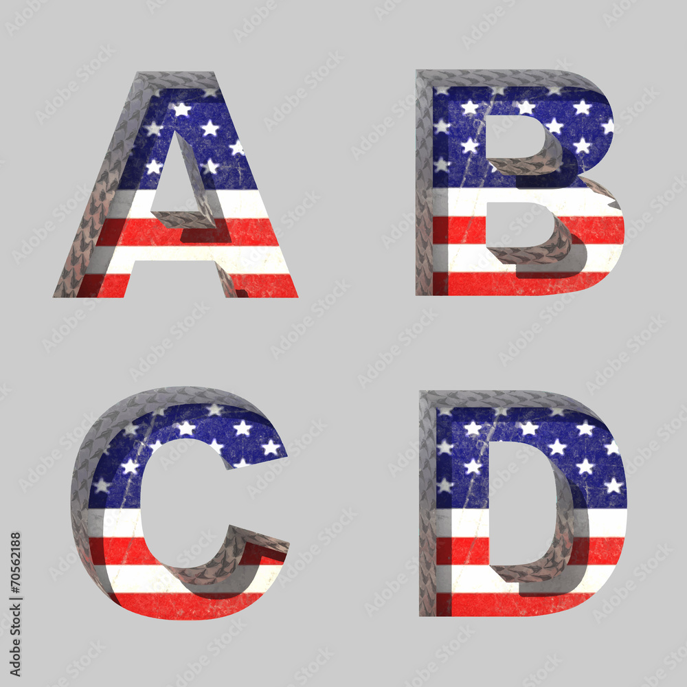 Vector American alphabet letters set Stock Vector | Adobe Stock
