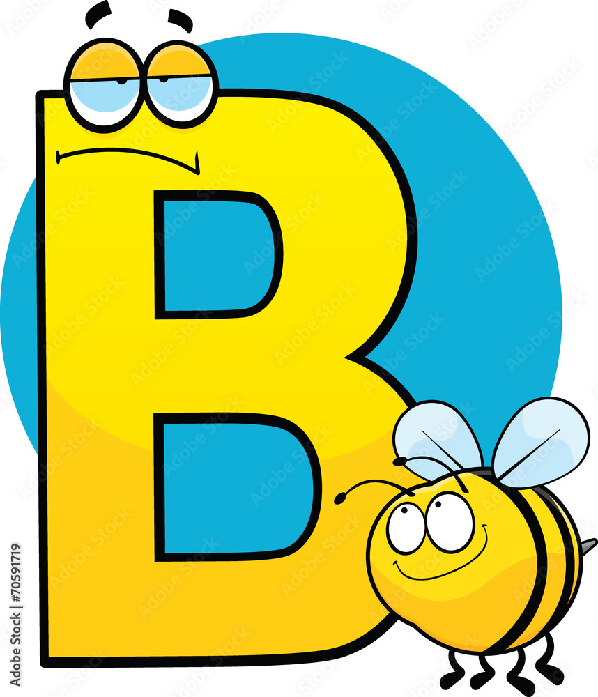 Cartoon Letter B Unhappy Stock Vector | Adobe Stock