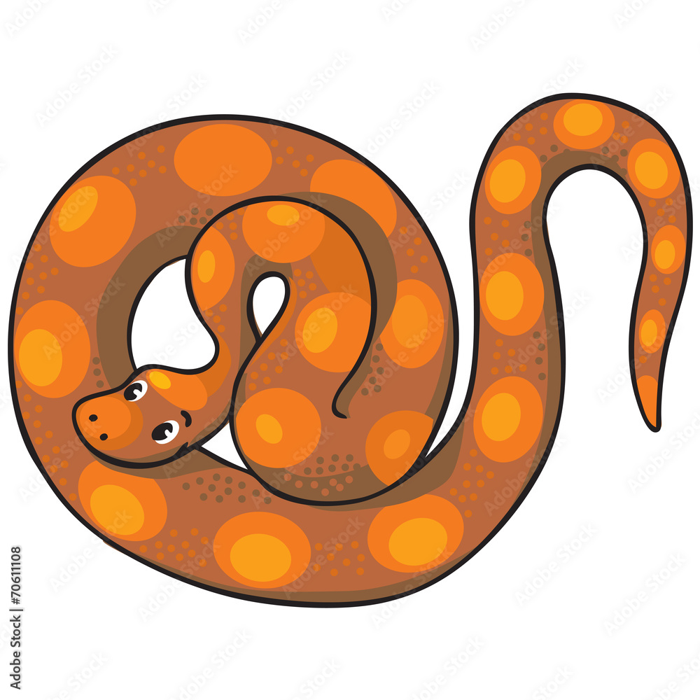 Children vector illustration of snake. Stock Vector | Adobe Stock