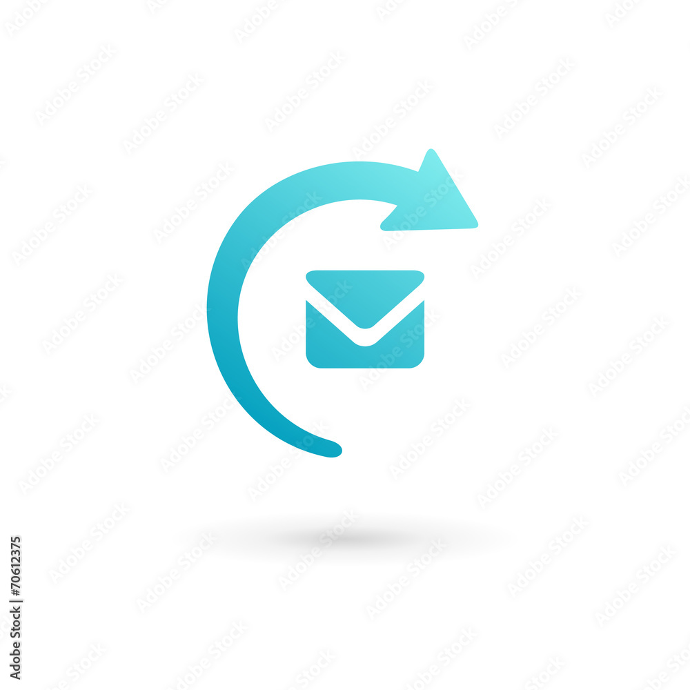 E-mail envelope arrow logo icon Stock Vector | Adobe Stock