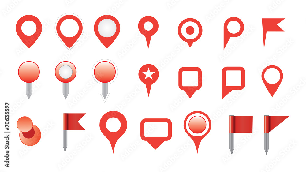 map pin icon set. Stock Vector | Adobe Stock