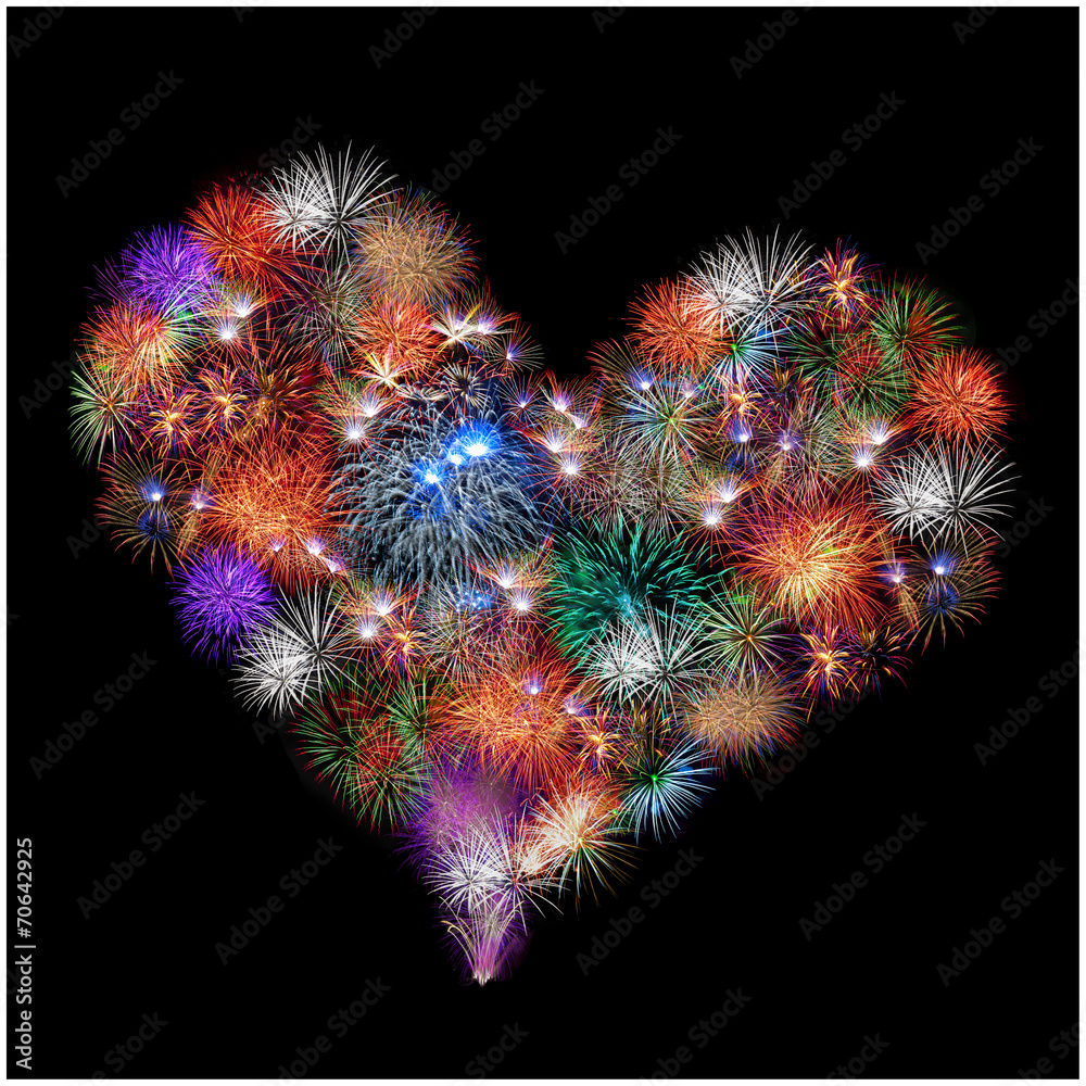 Fireworks Heart Photography