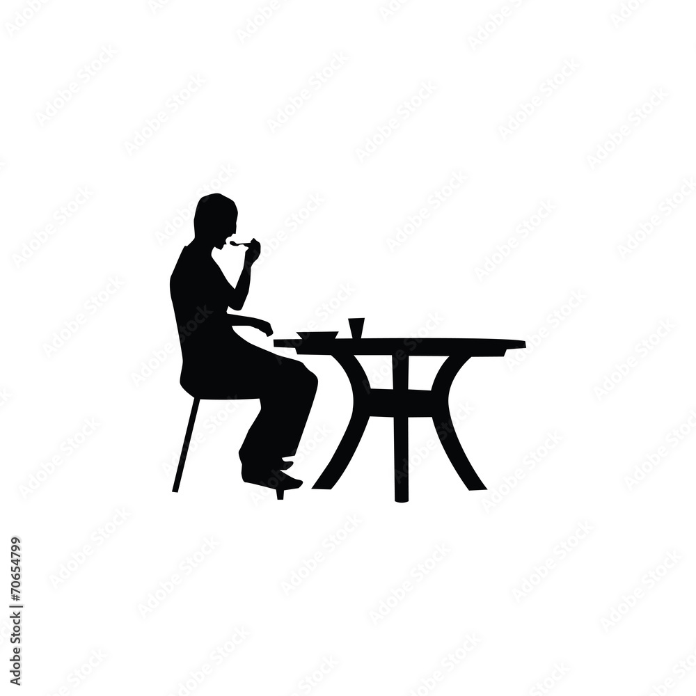 Eating Silhouette