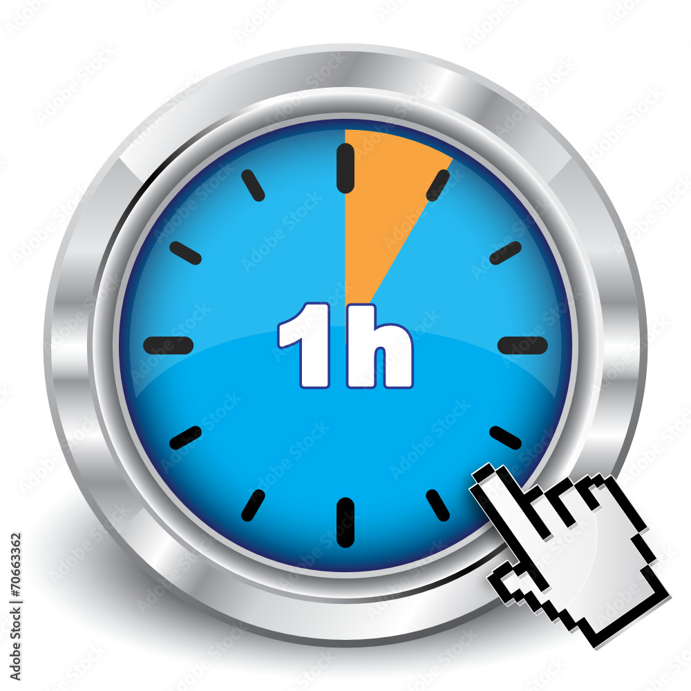 1 HOUR ICON Stock Vector | Adobe Stock