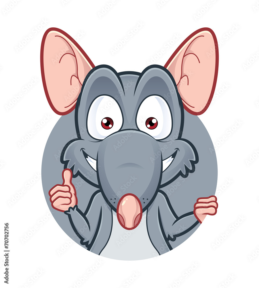 Rat giving thumbs up Stock Vector | Adobe Stock